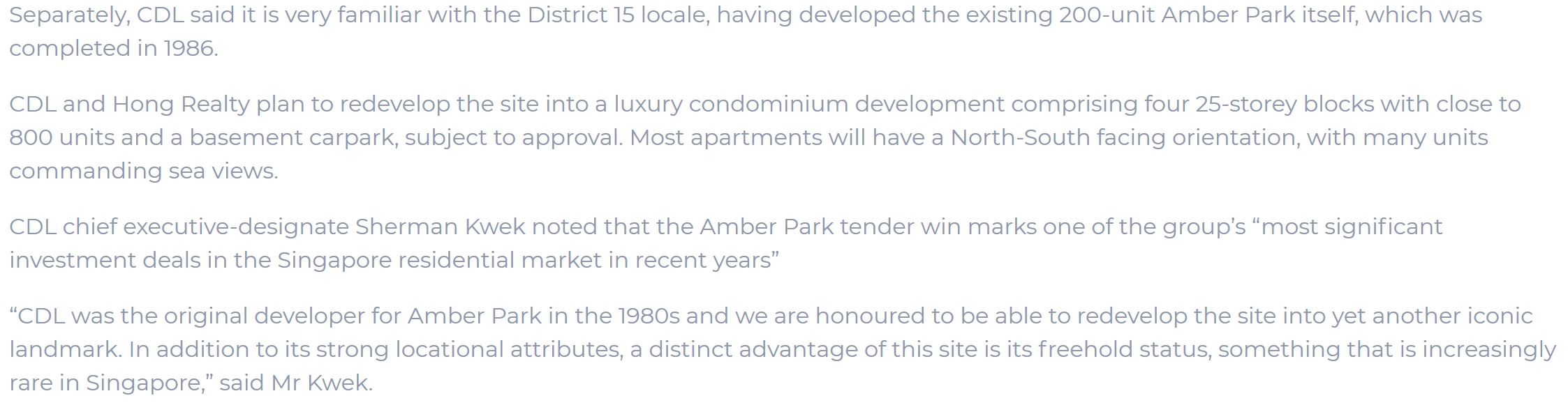 Claydence Condo @ 99 Still Road - CDL, Hong Leong unit snap up Amber ...